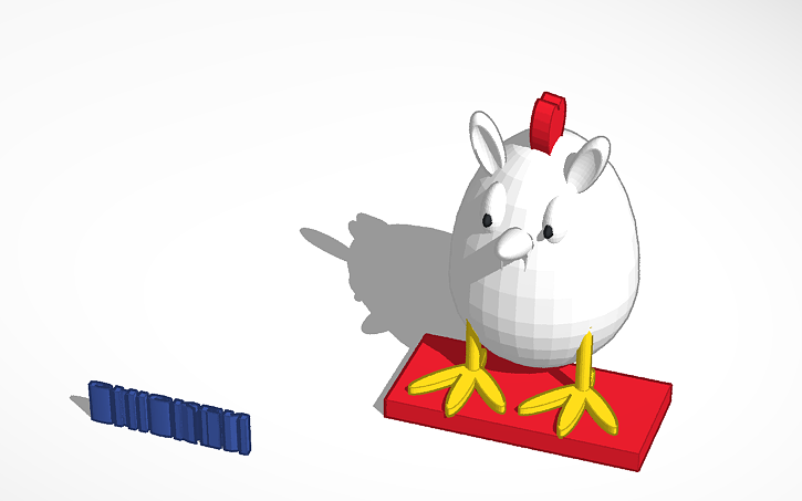 3D design chicken - Tinkercad