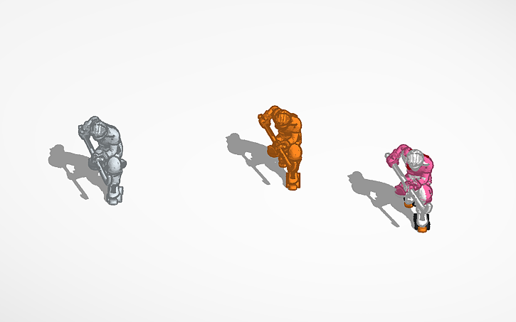 3D design Hockey Player Miniatures - Tinkercad