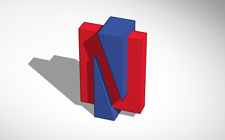 3D design N letra | Tinkercad