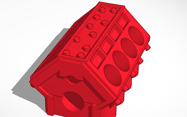 3D design Simple V8 Engine Block - Tinkercad
