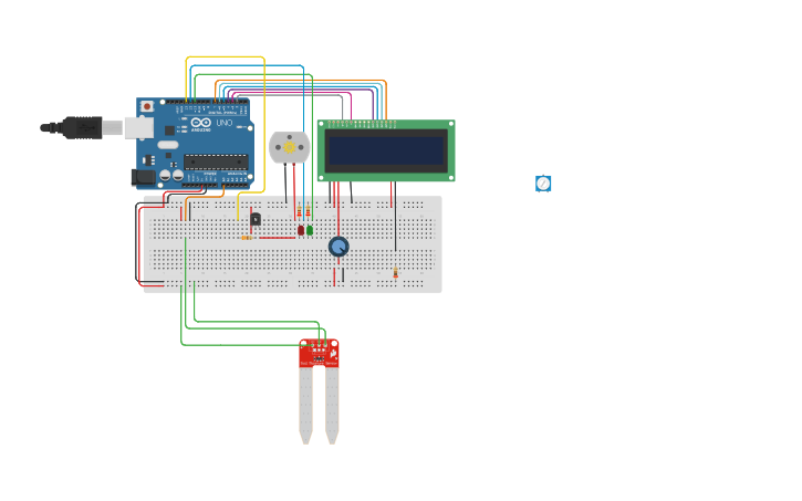 Circuit design soil moisture sensor lab3 - Tinkercad