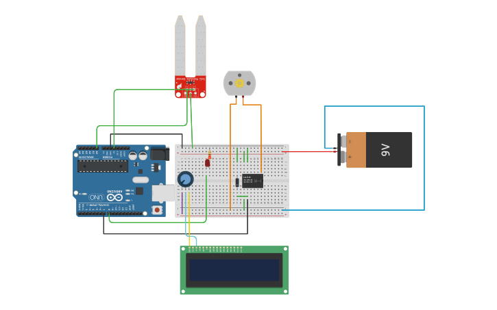 Circuit design mini serre - Tinkercad