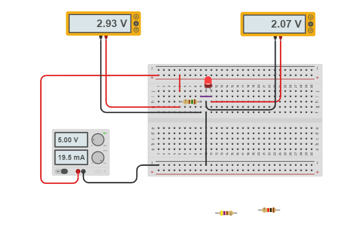 Circuit Design Diodo Led Tinkercad