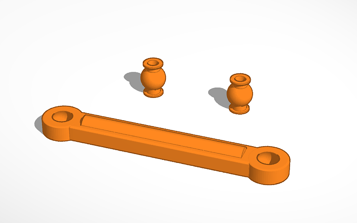 3D design steering link - Tinkercad