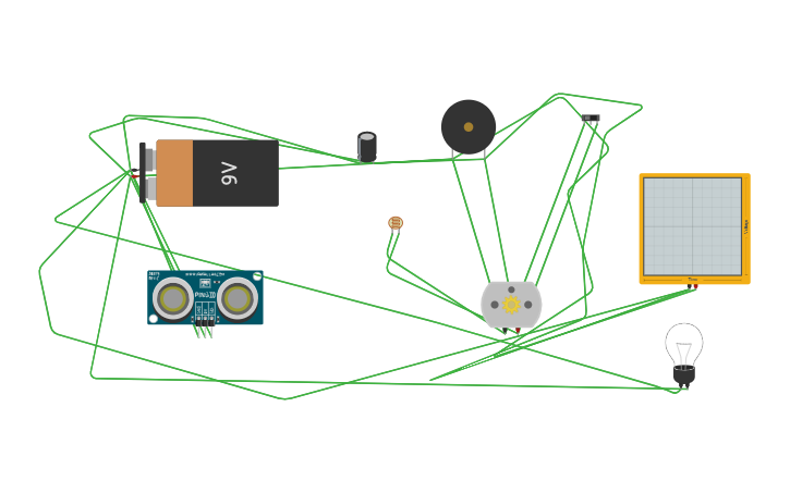 Circuit design battery & LIGHT | Tinkercad