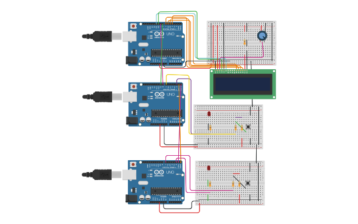 Circuit design LCD Serial - Tinkercad