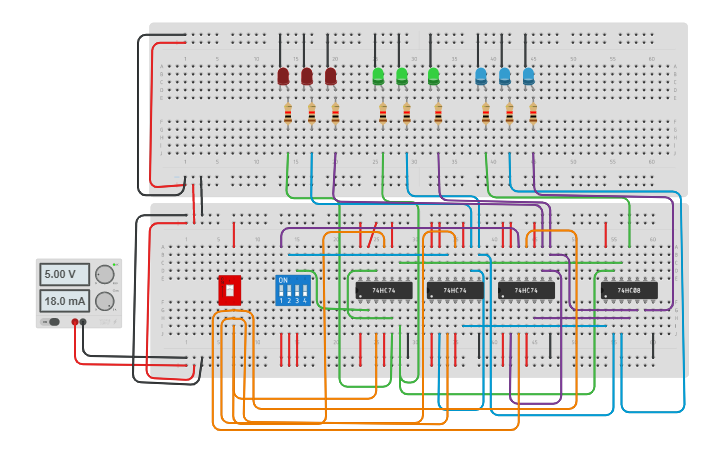 Circuit Design Akhirnya Bisa Percobaan 1 Tinkercad