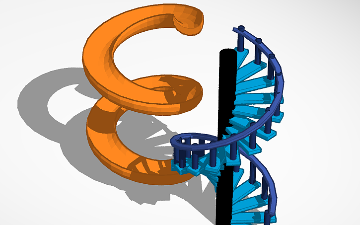 3d Design Staircase Shape By Making Stair Set In Codeblocks Tinkercad