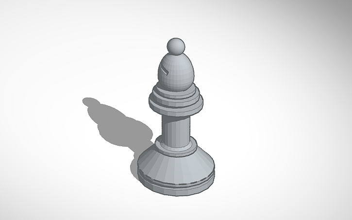3D design alfil ajedrez - Tinkercad