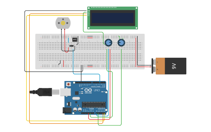 Circuit design Copy of Pompa Air Otomatis | Tinkercad Circuit design Copy of Pompa Air Otomatis | Tinkercad