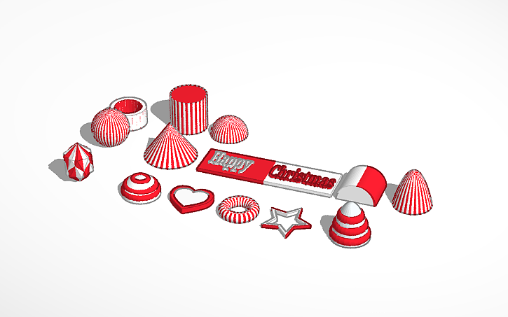 3D design Christmas Candys - Tinkercad