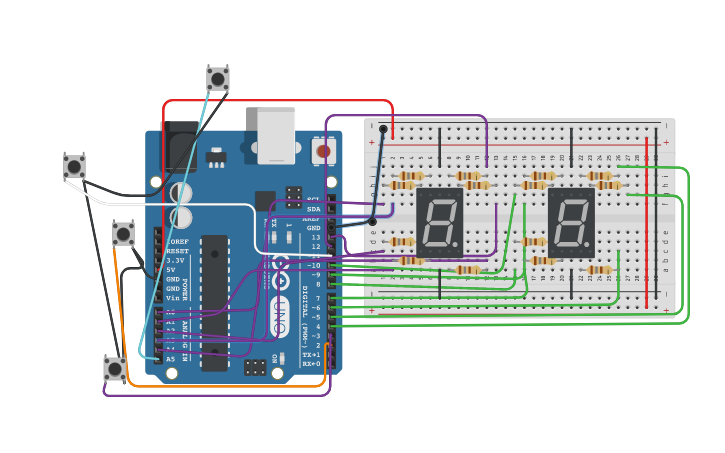 Circuit Design Copy Of Interrupts Zähler Tinkercad