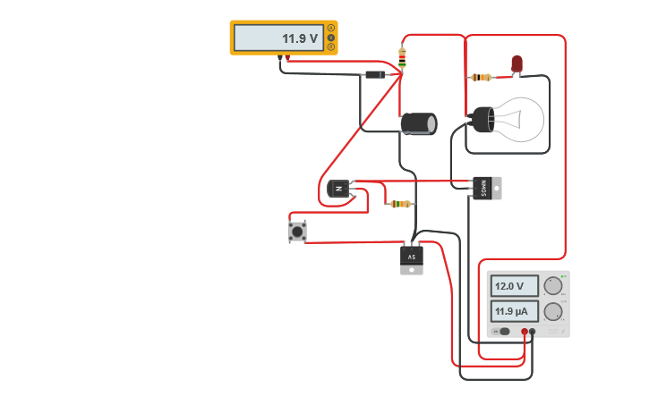Circuit design *N-channel MOSFET LOW SIDE switching* - Tinkercad
