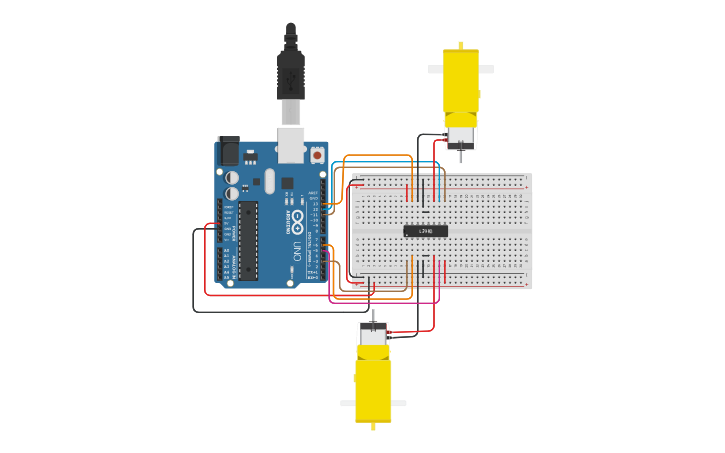 Circuit Design Exploded L293d Dc Motor Control Troubleshooted Tinkercad