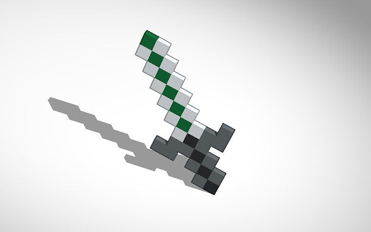 3D design Costom Minecraft Sword | Tinkercad