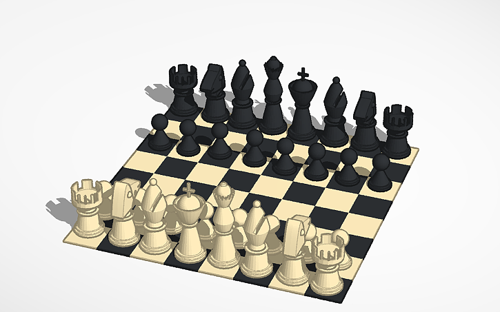 3D design chess pieces - Tinkercad