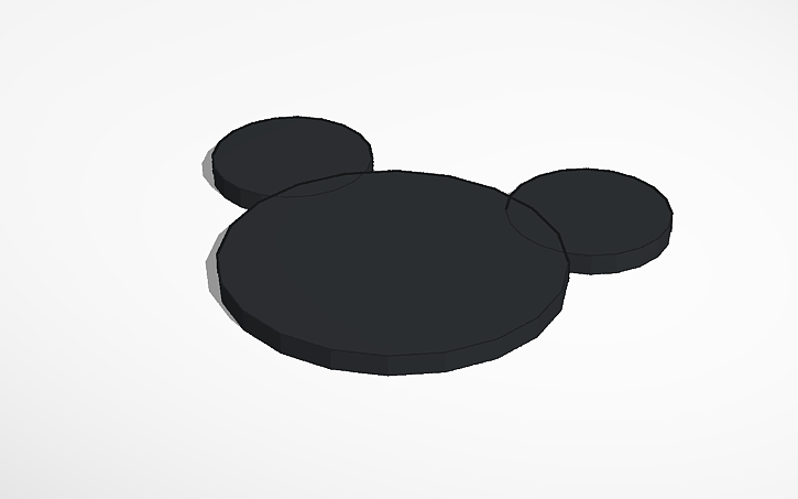 3D design Micky Mouse - Tinkercad