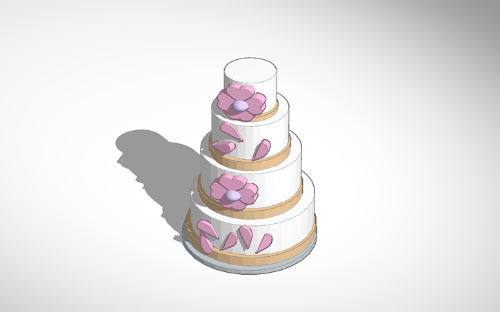 3D design birthday cake - Tinkercad