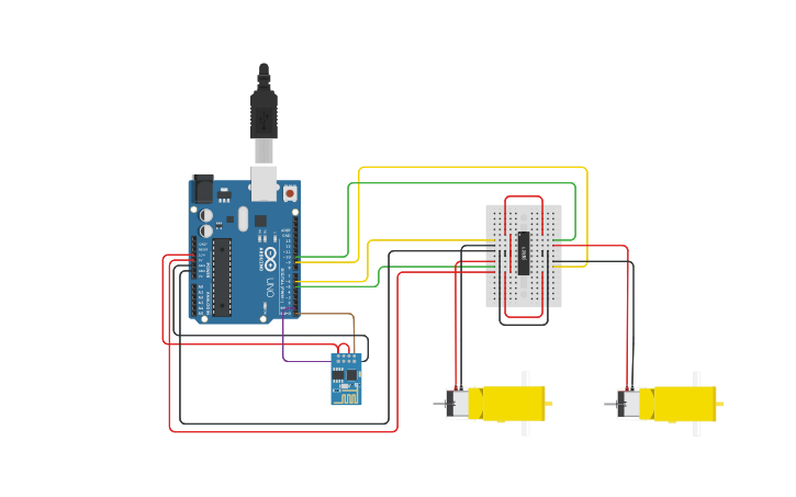 Circuit Design Arduino Rover Esp8266 And L293d Dual H Bridge