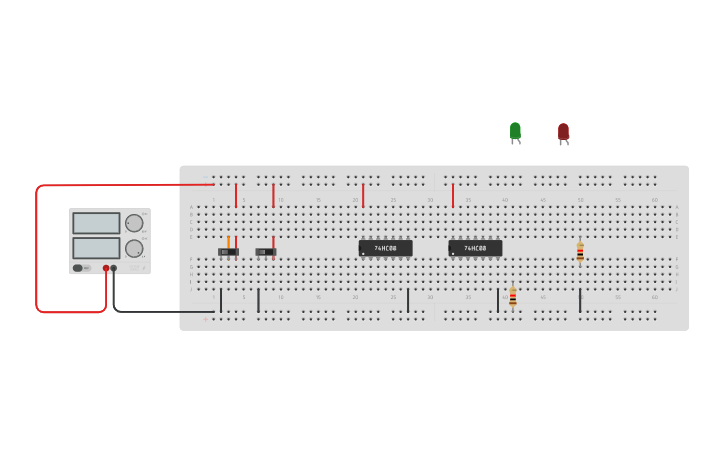 Circuit design HALF SUBTRACTOR USING NAND GATES | Tinkercad
