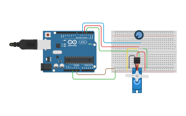 Circuit design SMART BIN | Tinkercad