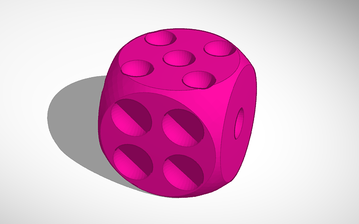 3D design Six Sided Dice - Tinkercad