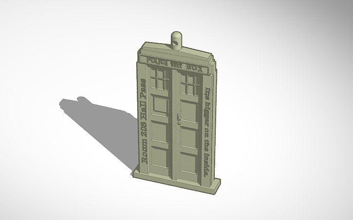 3D design Tardis School Hall Pass - Tinkercad