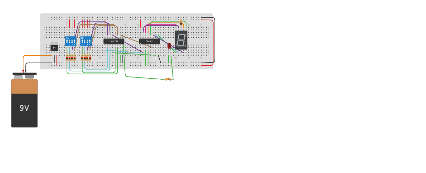 Circuit Design Sumador 4 Bits Tinkercad