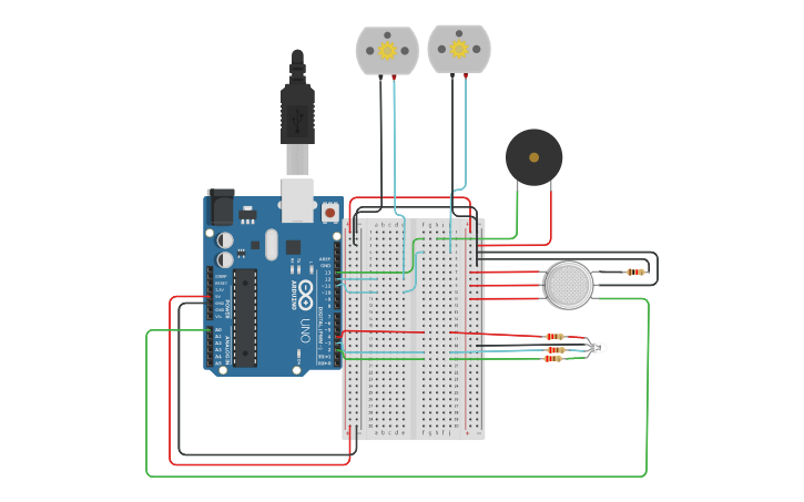 Circuit design Gas sensor | Tinkercad