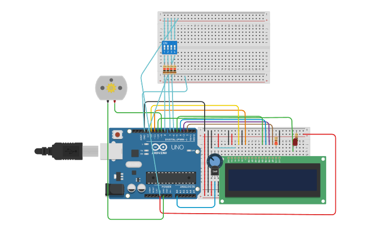 Circuit design Ejercicio tipo examen - Tinkercad