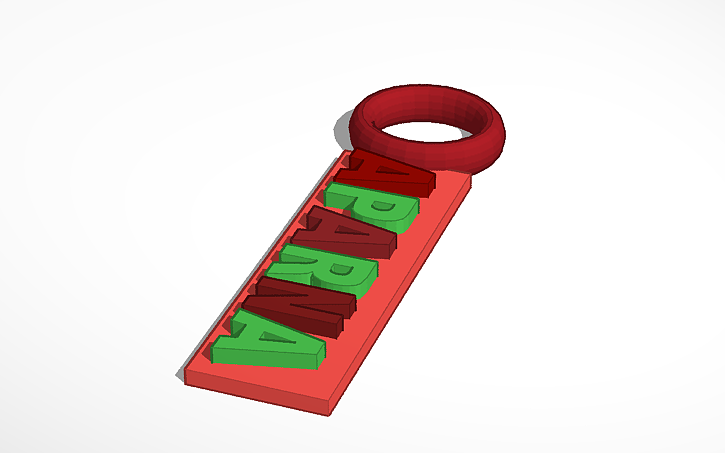 3D design keychain - Tinkercad