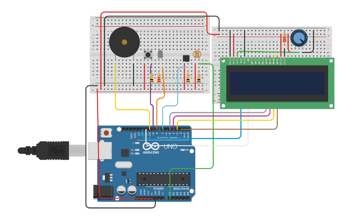 Circuit design Proyecto Alarma Luminosa Gi - Tinkercad