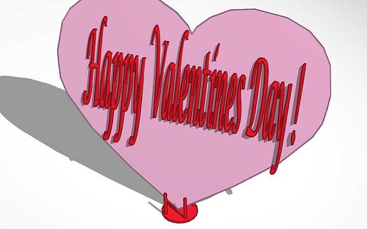 3D design Valentine - Tinkercad