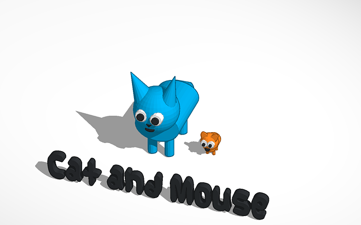 3D design Cat and Mouse - Tinkercad