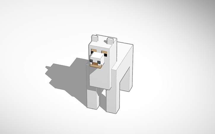 3D design Minecraft Llama - Tinkercad