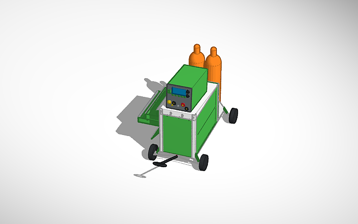 3D design 0ver built welding cart - Tinkercad