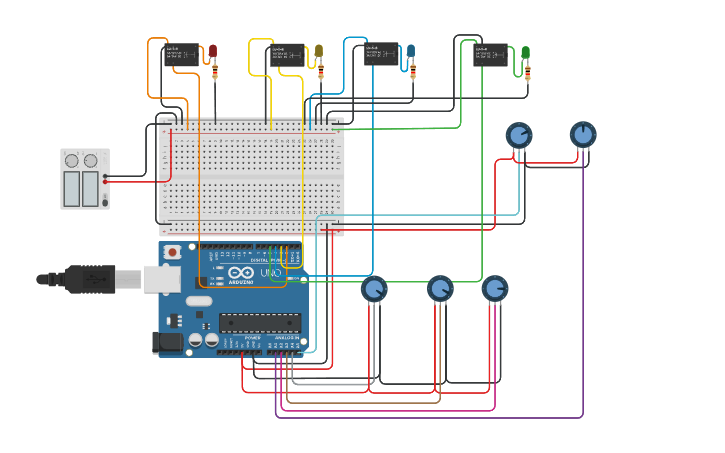 Circuit design NPK sensor - Tinkercad