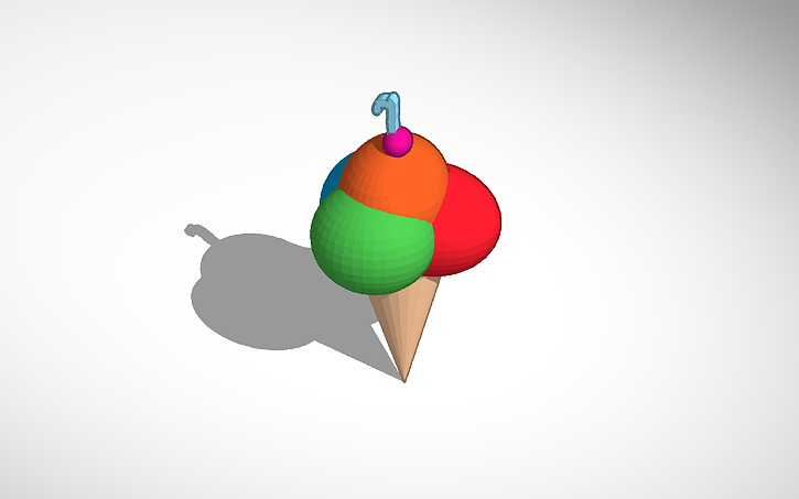 3D design Ice cream - Tinkercad