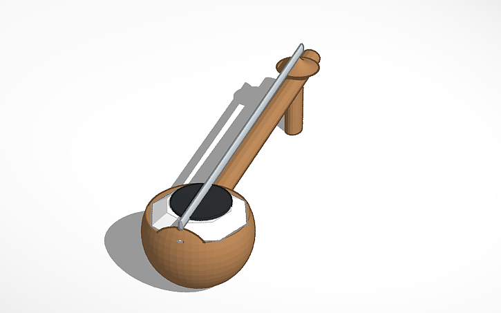 3D design Musical Instrument-Tumbi - Tinkercad