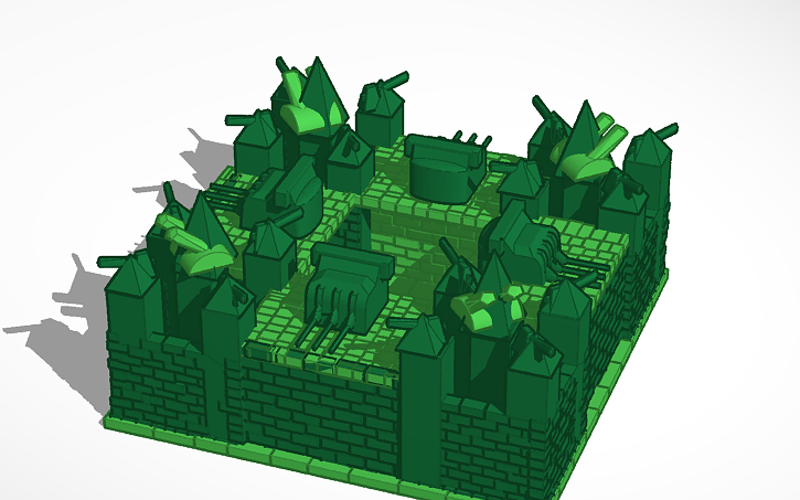 3D design Milatary Fort - Tinkercad
