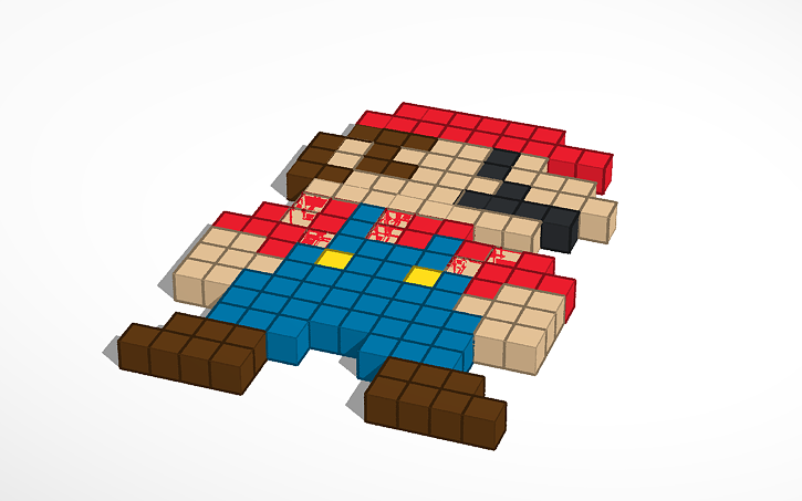 3D design Pixel mario - Tinkercad