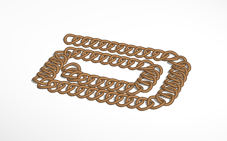 3D design long chain - Tinkercad