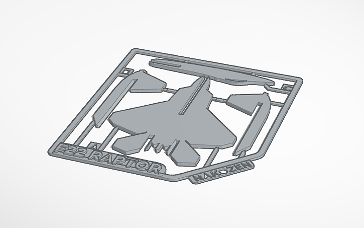 3D design f-22 raptor kit - Tinkercad