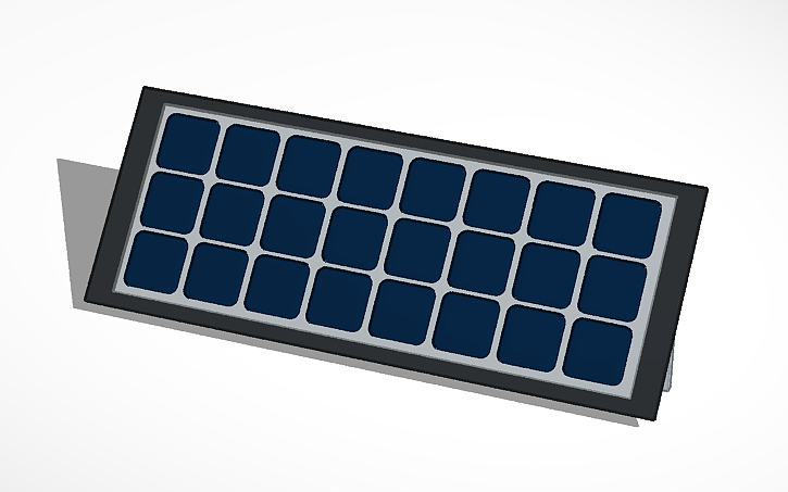 3D design solar panel - Tinkercad