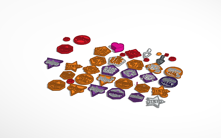 3D design DnD Token Set - Tinkercad