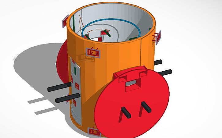 3D design Gravity Core Component with MLI V5 - Tinkercad