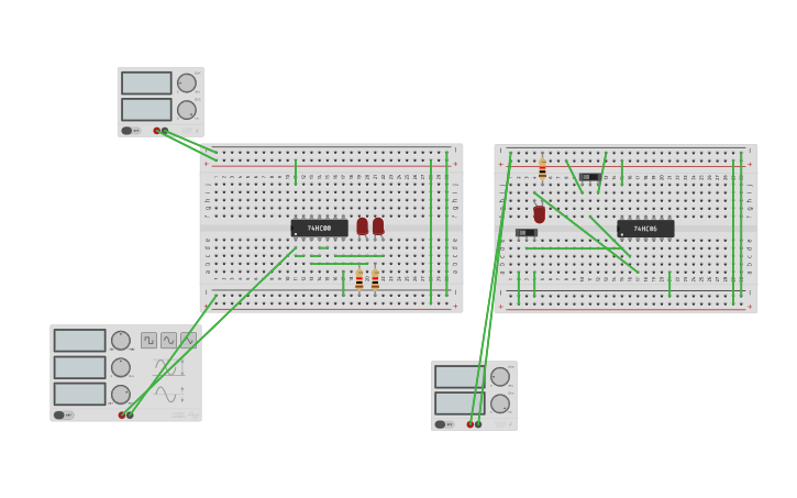 Circuit design Two way switch - Tinkercad
