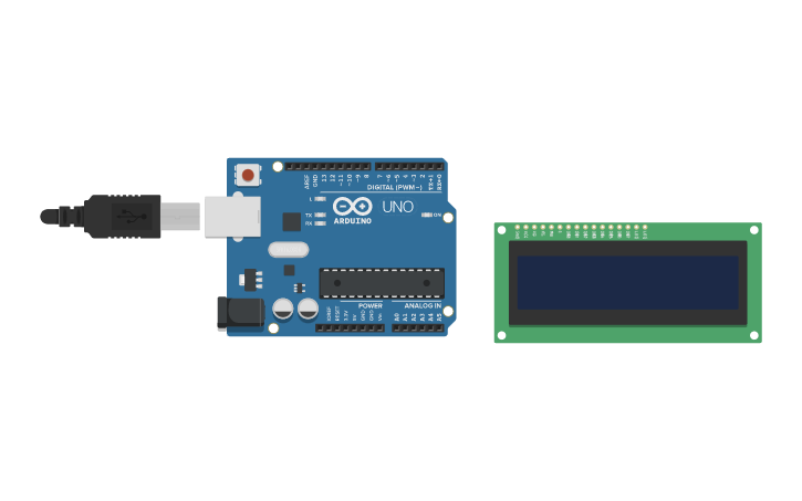 Circuit design tes lcd - Tinkercad