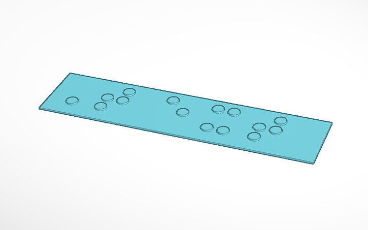 3D design braille generator - Tinkercad