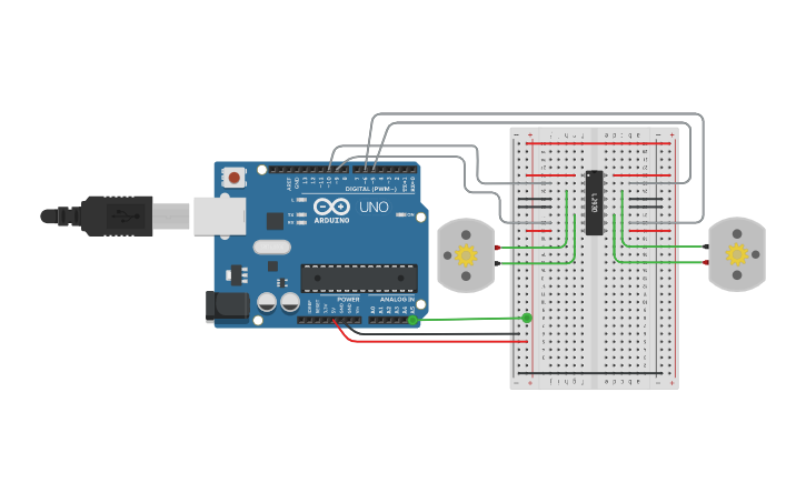 Circuit Design Copy Of Control Two Dc Motors Using Arduino And L293d